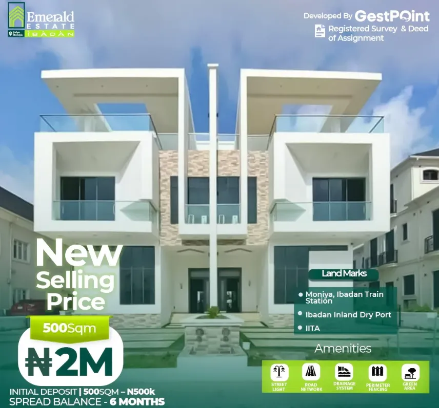 Invest in Ibadan's Future: 500SQM Land in Emerald Estate - Now ₦2M! | LandMall Technology, Nigeria